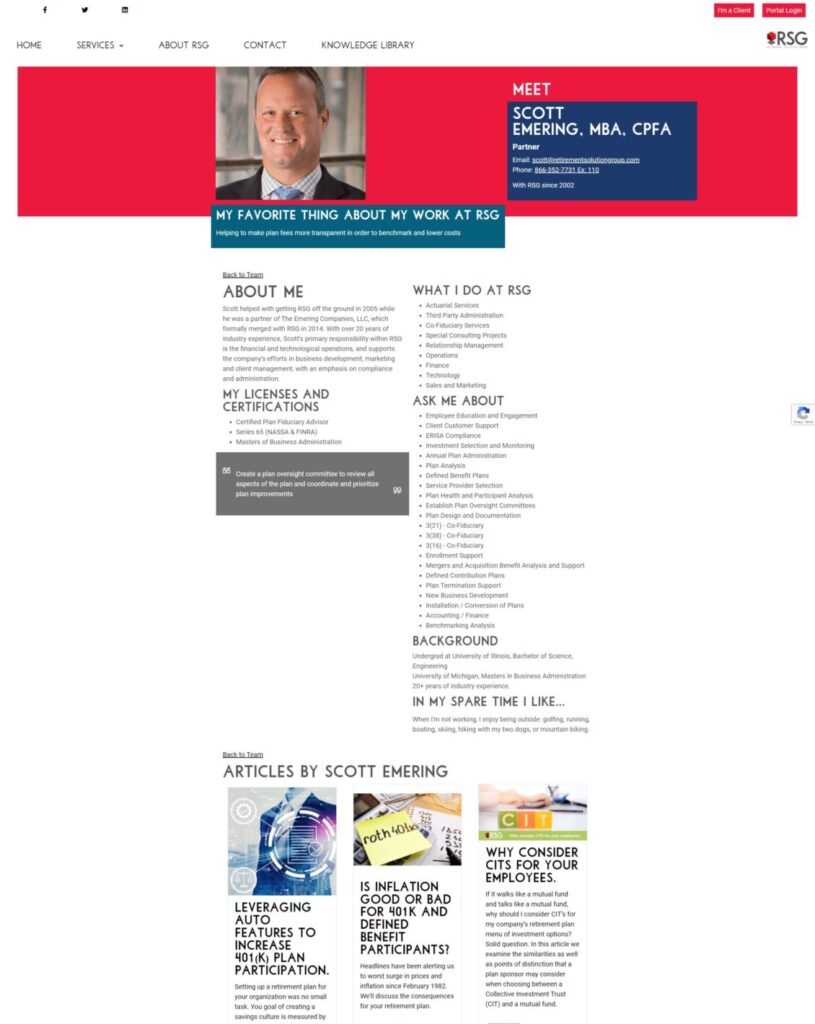 Retirement Solution Group – Two Row Studio